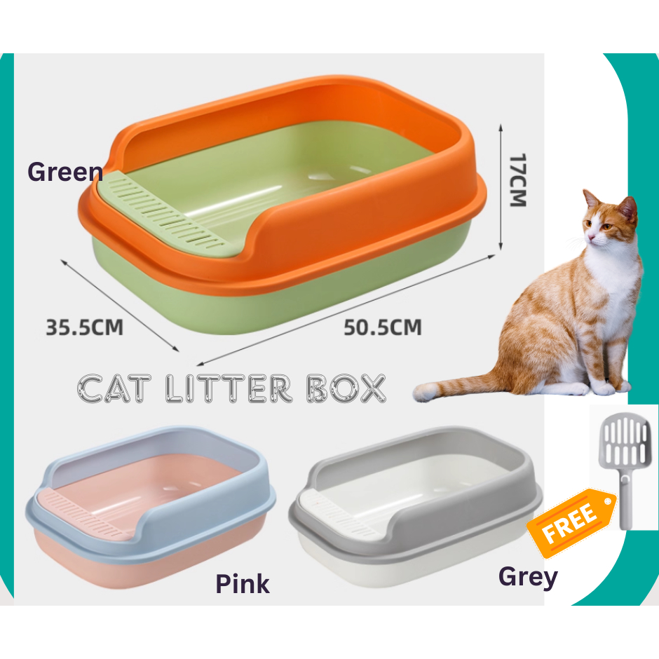 Large Open Air Cat Litter Box Deeper Anti-splash Toilet Bekas Pasir ...