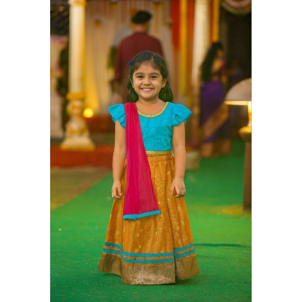 (READY STOCK) Usitha kids lehenga /pavadai sattai> | Shopee Malaysia
