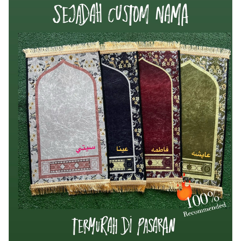 Gift Box Bajet Sejadah Nama Travel Mini tebal antislip murah sejadah ...