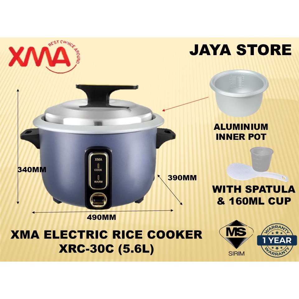 Xma Commercial Electric Rice Cooker XRC-30C (5.6L) (Can Cook 3Kg Rice) | Shopee Malaysia