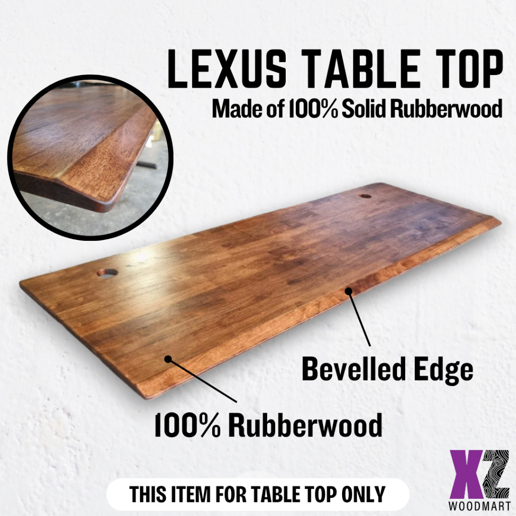Lexus Table Top Arc Solid Rubberwood Table Ergonomic Table Gaming Table ...
