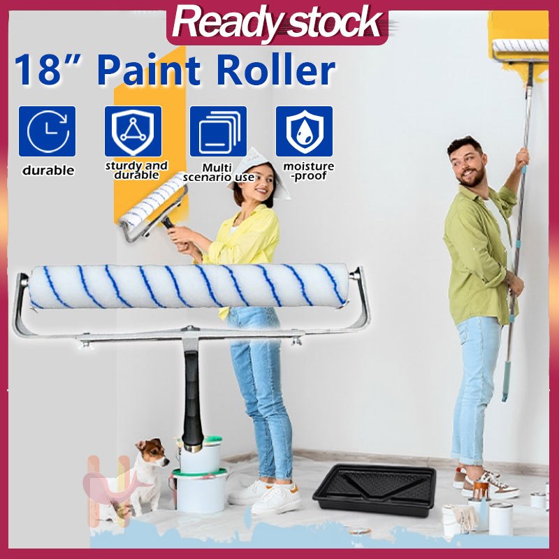 30cm - 50cm Adjustable Paint Roller Handle 18” Paint Roller Refill or ...