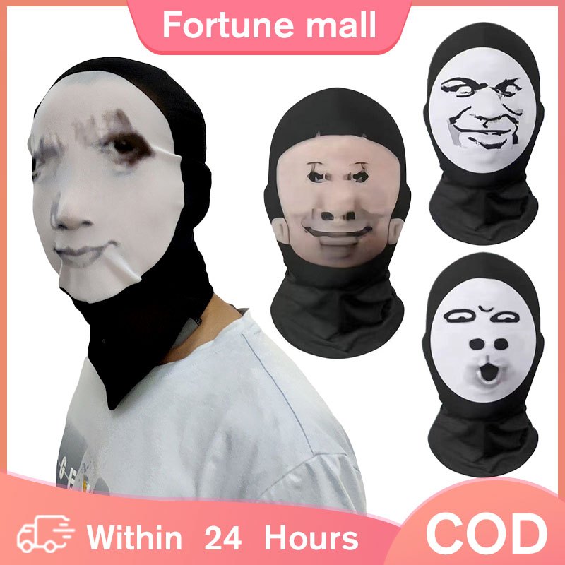 4Pcs Funny Full Face Mask Comedy Enthusiast Red Frame Emoji Headgear ...