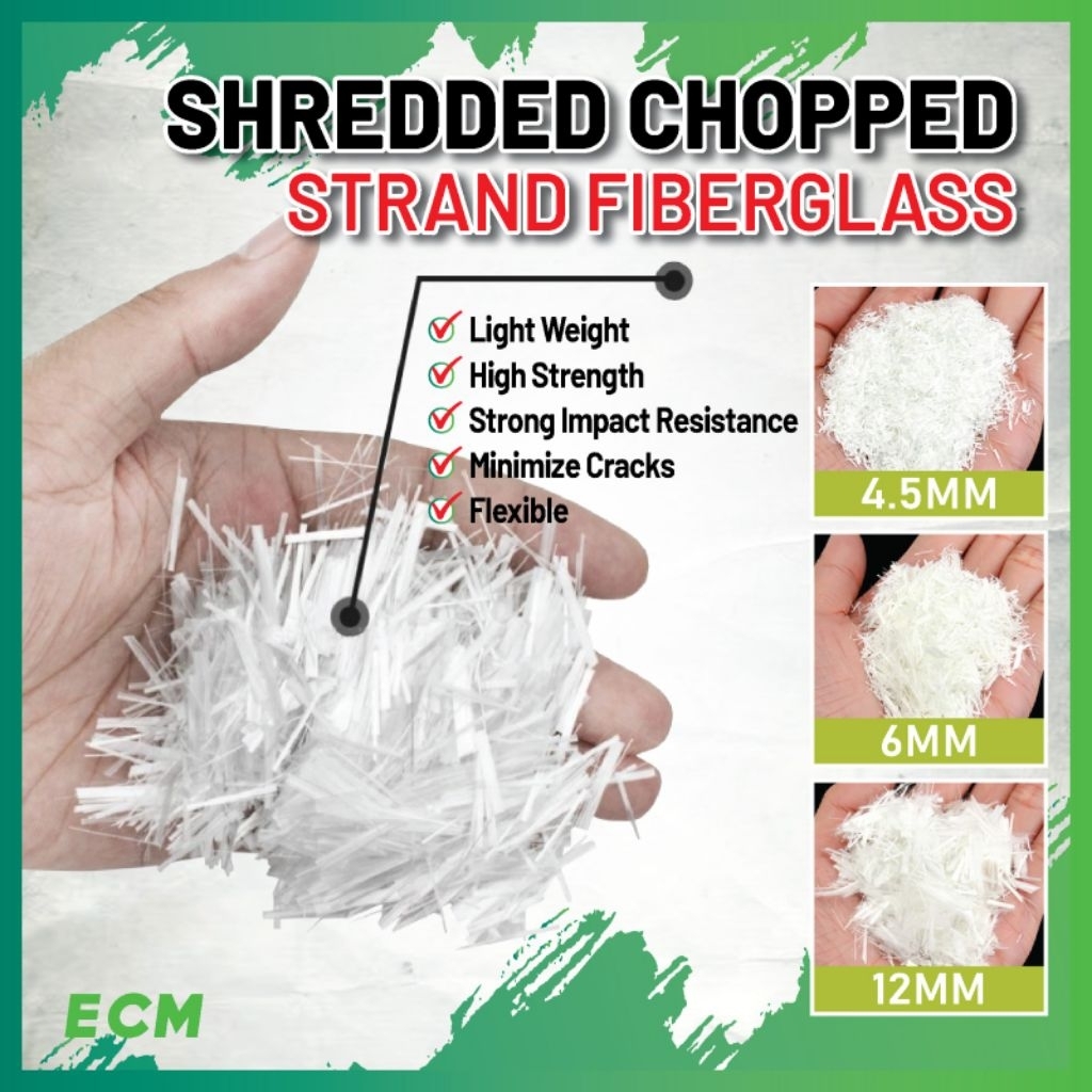 (4.5MM/6MM/12MM LONG) SHREDDED CHOPPED STRAND FIBER / SHORT LOOSE ...