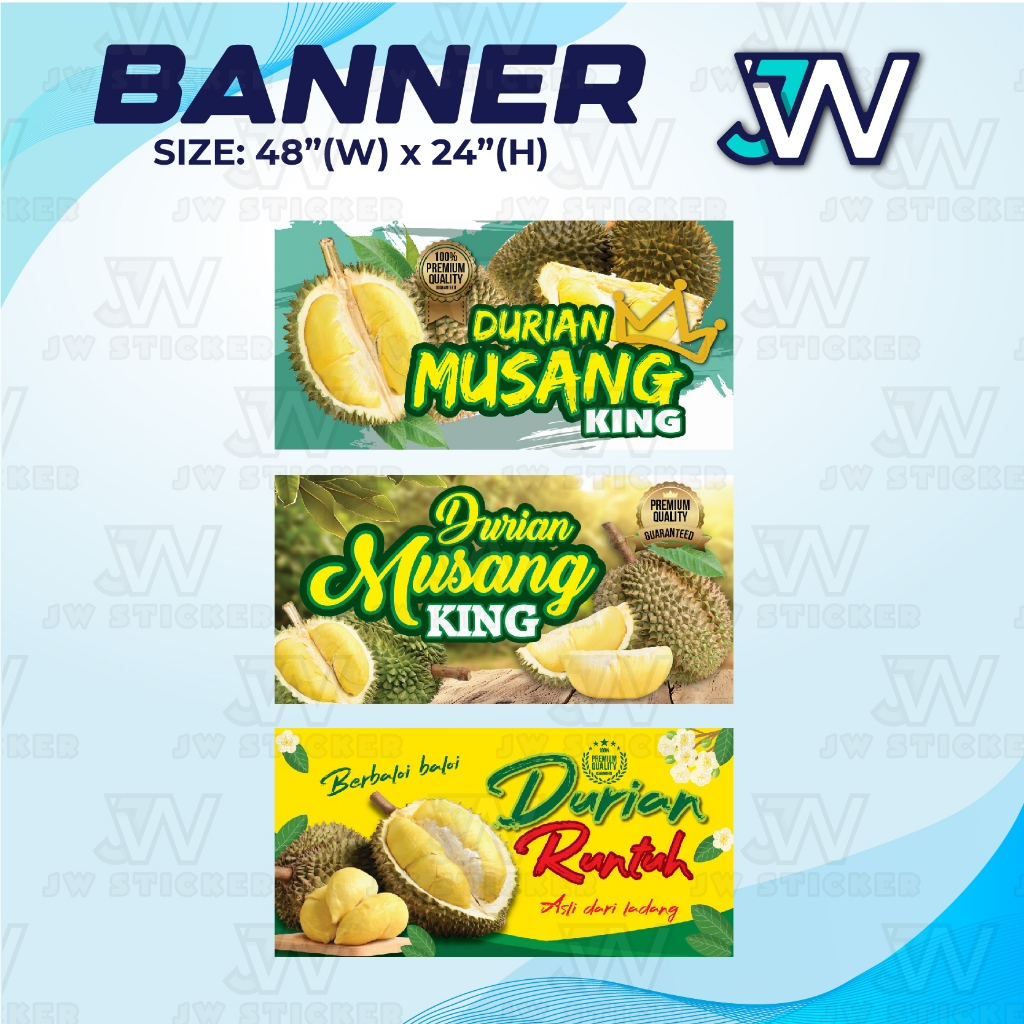 Musang King Durian Banner Durian / Sepanduk / Kain Rentang / PVC ...