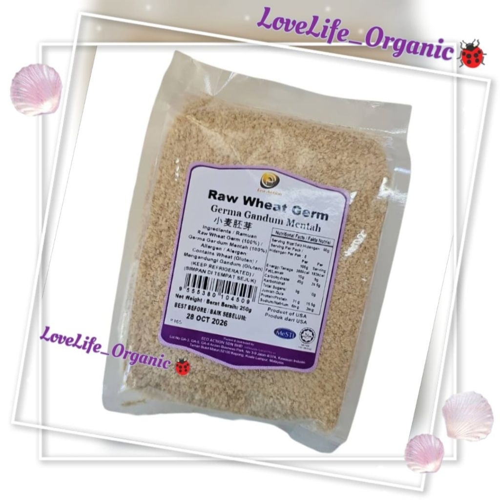 ECO ACTION Germa Gandum Mentah / ECO ACTION Raw Wheat Germ 天然小麦胚芽 250G ...