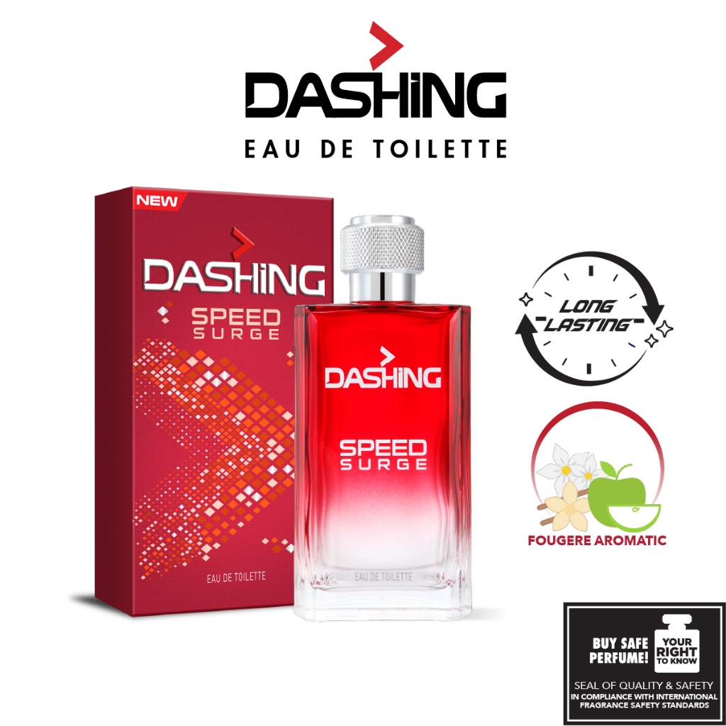 DASHING Speed Surge 100ml | EDT | Long Lasting Men Perfume | Shopee ...