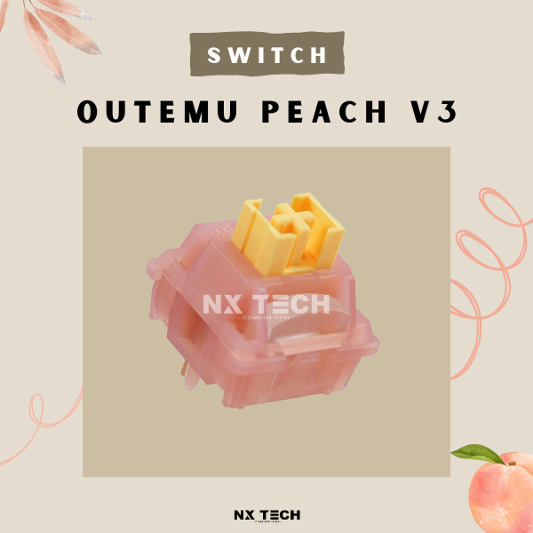 OUTEMU Peach V3 | 5 pin | Silent Linear Switch for mechanical keyboard ...