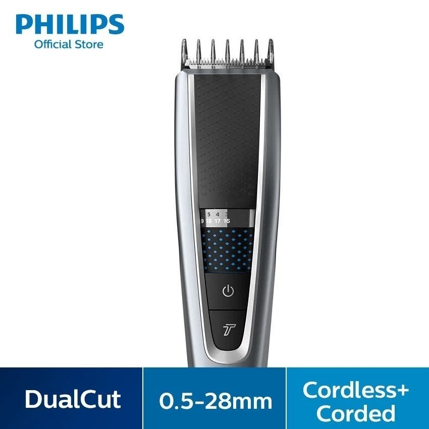 Philips 5000 Series Washable Hairclipper with Accessories and Pouch ...