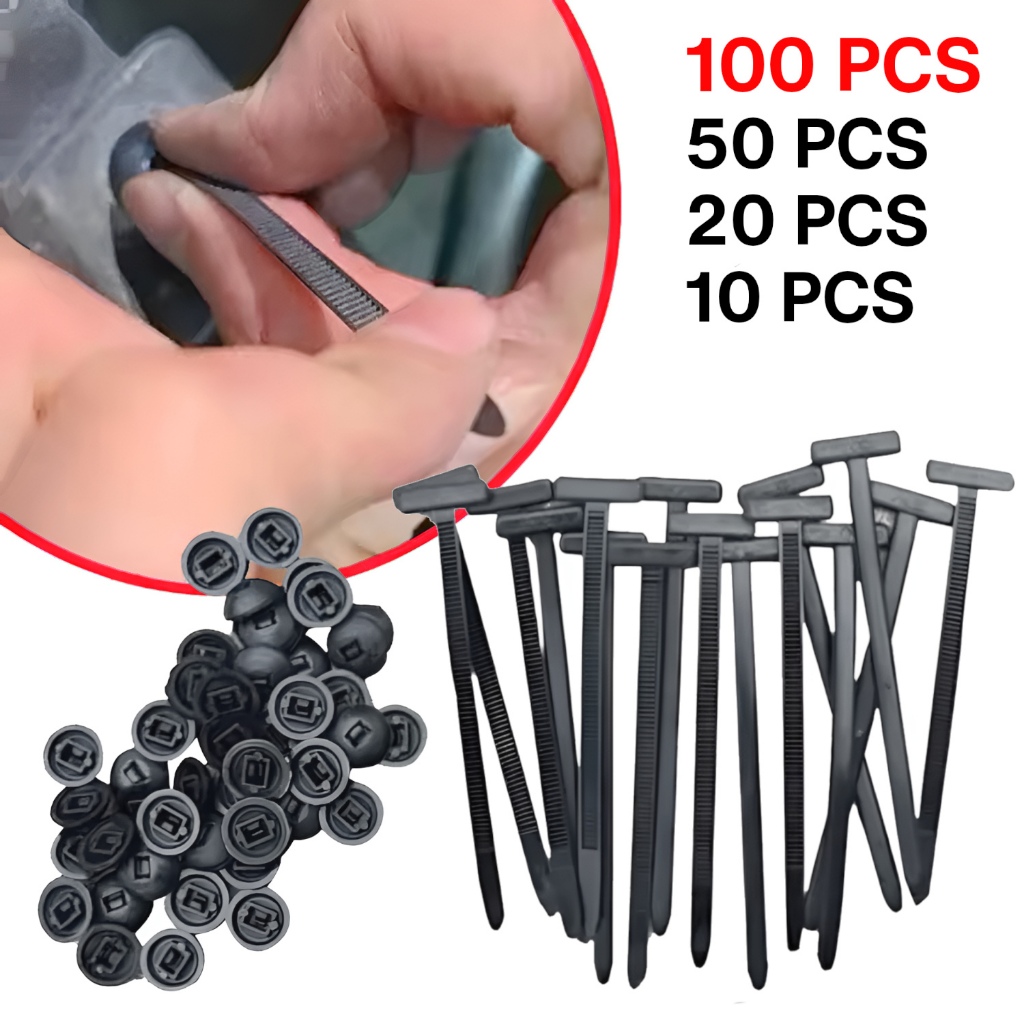 10/20/50/100PCS Nylon Cable Tie Buckle Heavy Duty Zip Ties Retainer ...