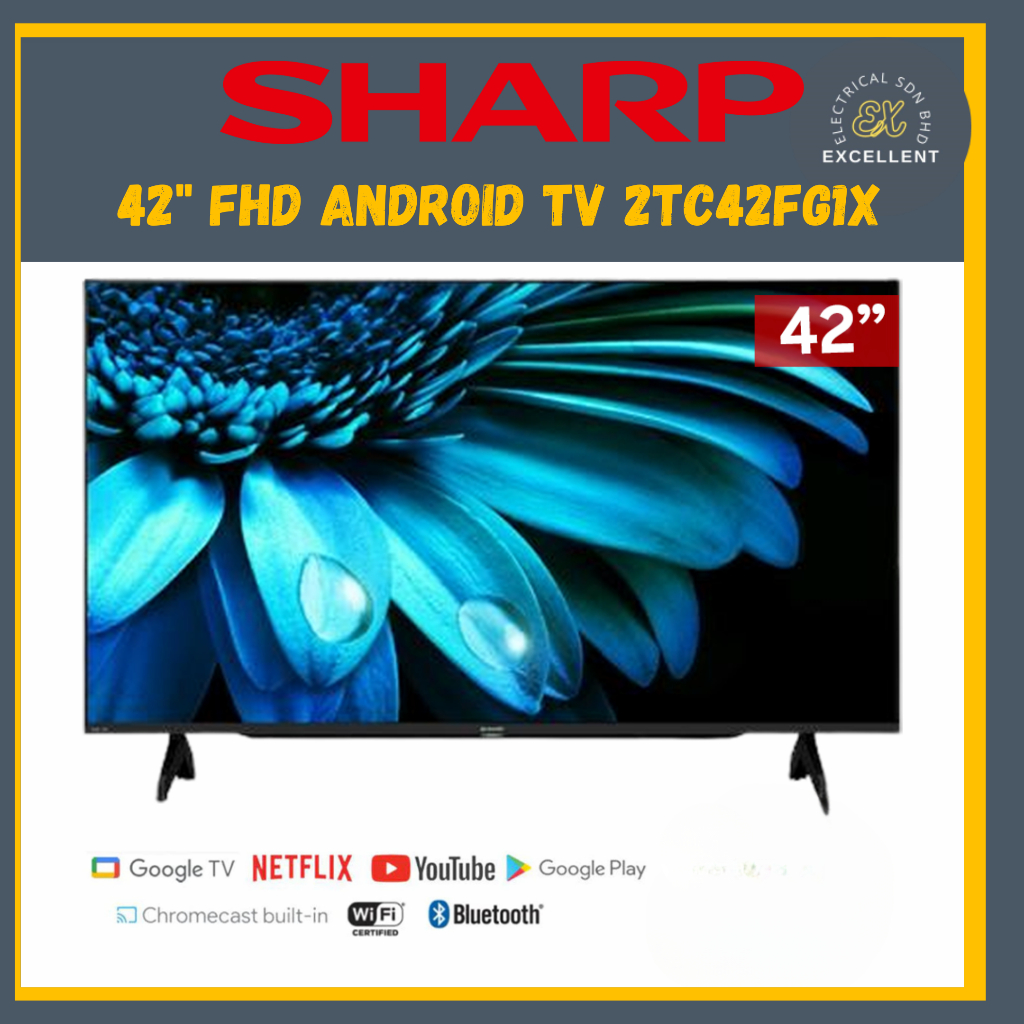 SHARP 42" FHD ANDROID/GOOLE TV 2TC42FG1X TELIVISION 电视机 | Shopee Malaysia