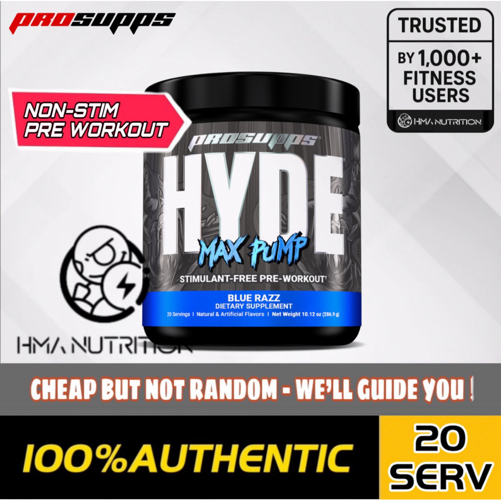 Prosupps Hyde Max Pump (25 Servings) Non Stimulant Pre Workout,Hyde Pre Workout,Prosupps Hyde ...