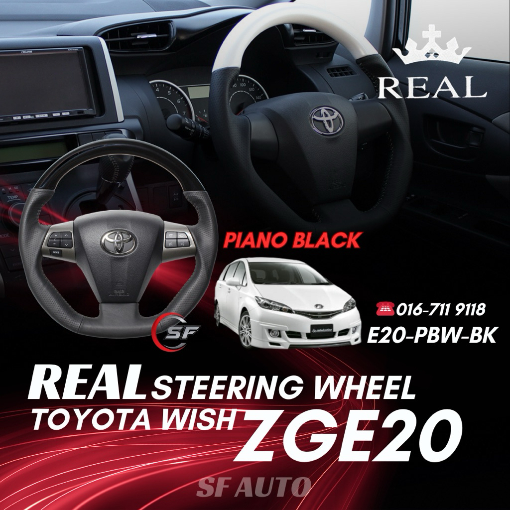 Toyota Wish Zge20 REAL Japan Steering Wheel Piano Black | Shopee Malaysia