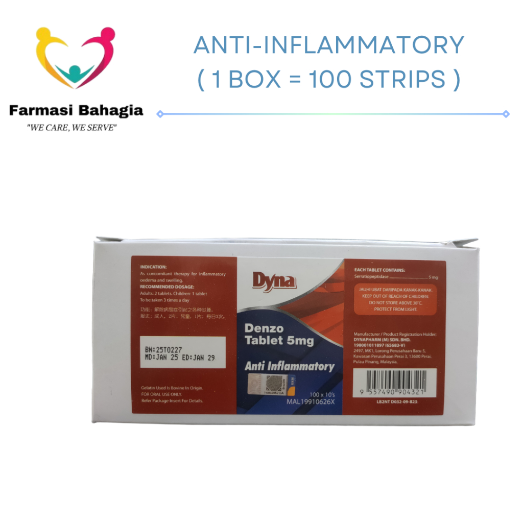 [ Exp 11/2028 ] DYNA DENZO 5MG TABLET ( 100 STRIPS ) | Shopee Malaysia
