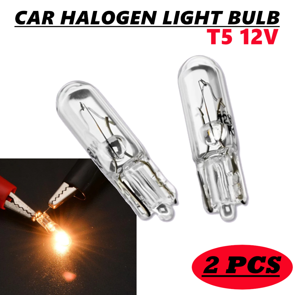 Car 12V T5 Halogen Light Bulb Universal Air Cond Meter Panel Bulbs ...