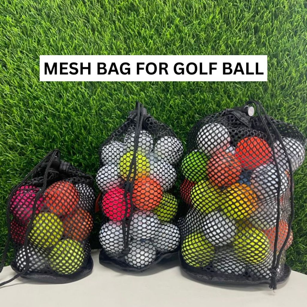 STOK SEDIA ADA Beg mesh bola golf nilon tebal storage bag can hold 12 ...