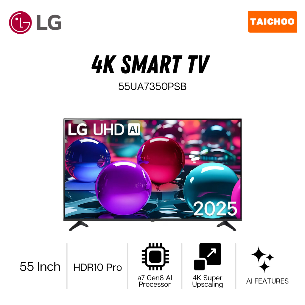 LG 43”/50”/55” 4K UHD SMART AI TV 43UA7350PSB / 50UA7350PSB ...