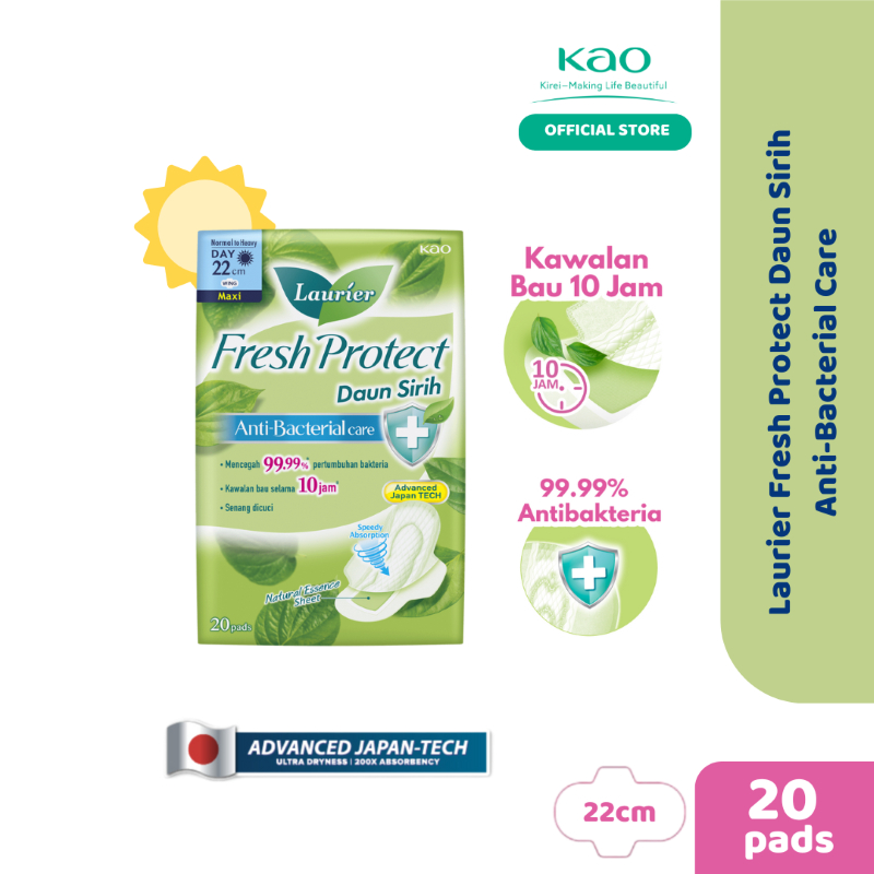 Laurier Fresh Protect Maxi Wing Daun Sirih (20s x 22cm) | Shopee Malaysia