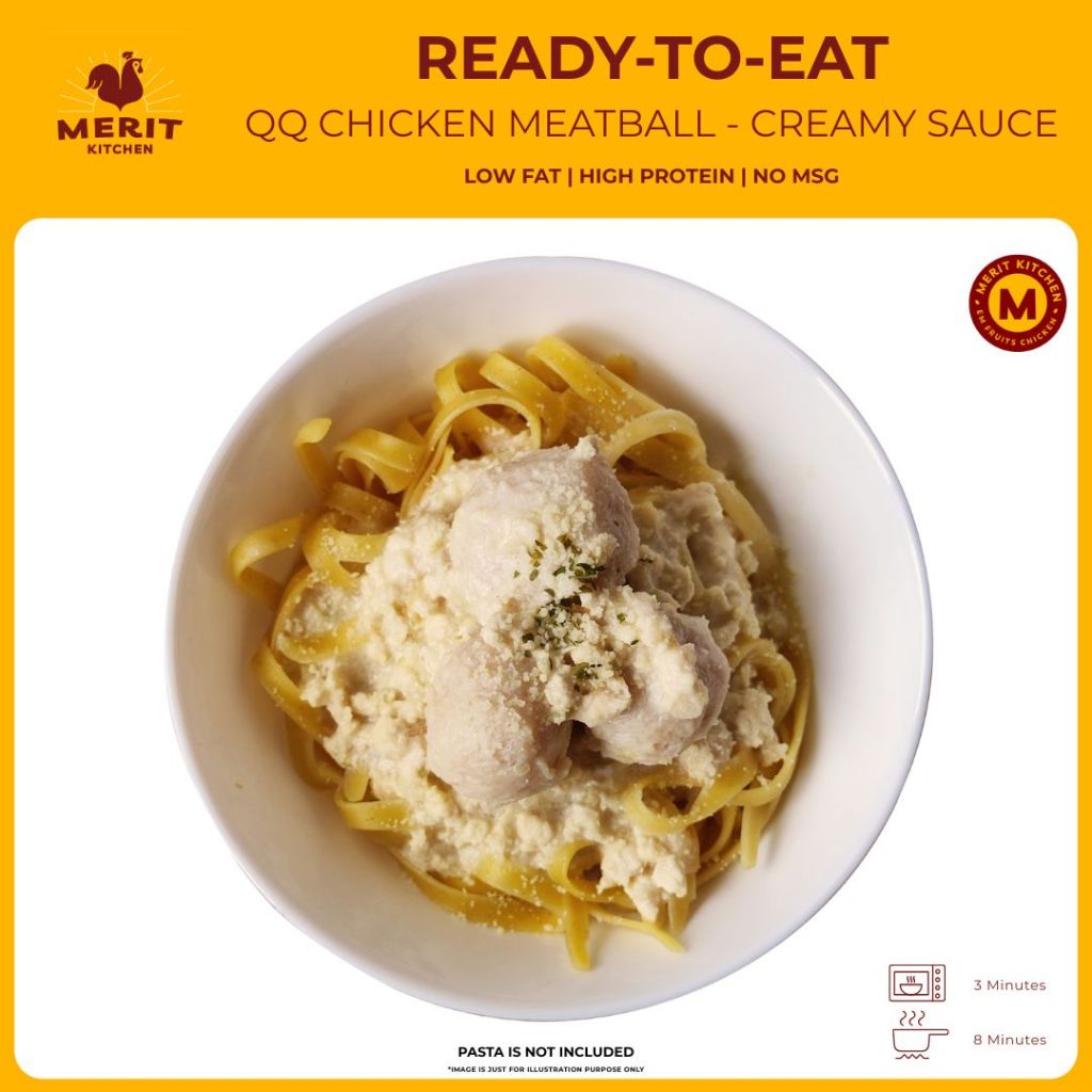 [Kids Meal] Merit Kitchen Creamy Pasta Sauce QQ Chicken Meatball ...