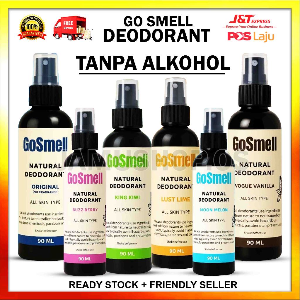 Spray Deodoran Semula Jadi GOSMELL Untuk Hilang Bau Ketiak Badan dan ...