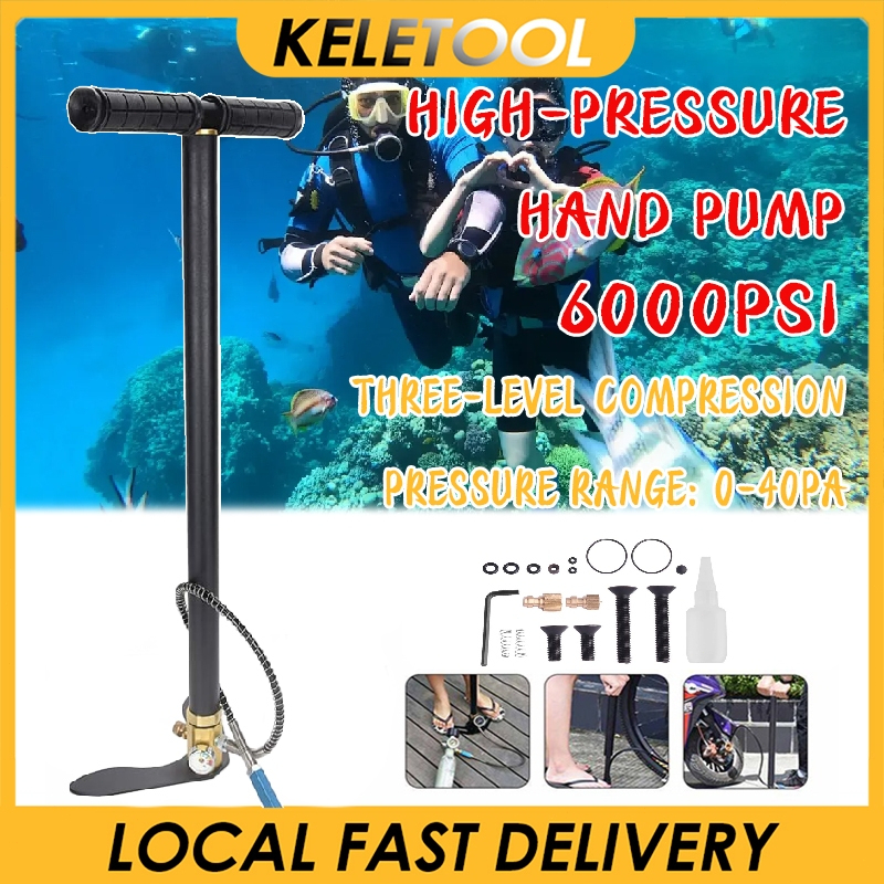 30MPA 4500PS 40MPA 6000PSI High Pressure Hand Pump 3 Stage Pump 304 ...
