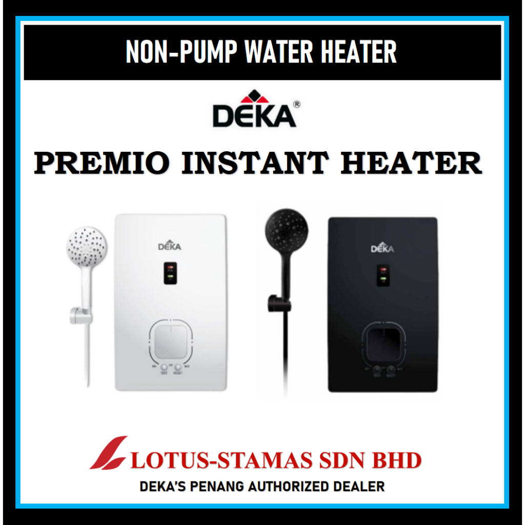 DEKA PREMIO 3.75KW NON PUMP INSTANT WATER HEATER - PREMIO [BLACK ...
