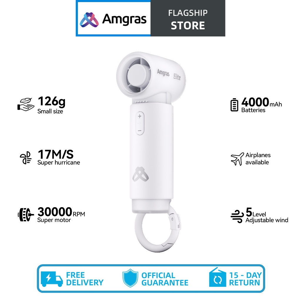 Amgras MetaHeld Fan Elite Ultra-High Speed Turbine Handheld Small Fan ...