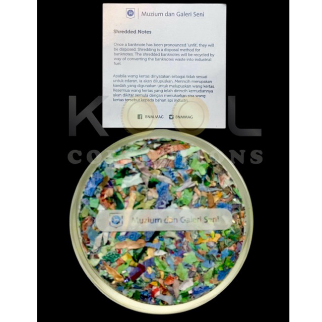 Malaysia Shredded Banknotes Paperweight // Pemberat Kertas (Duit kertas ...