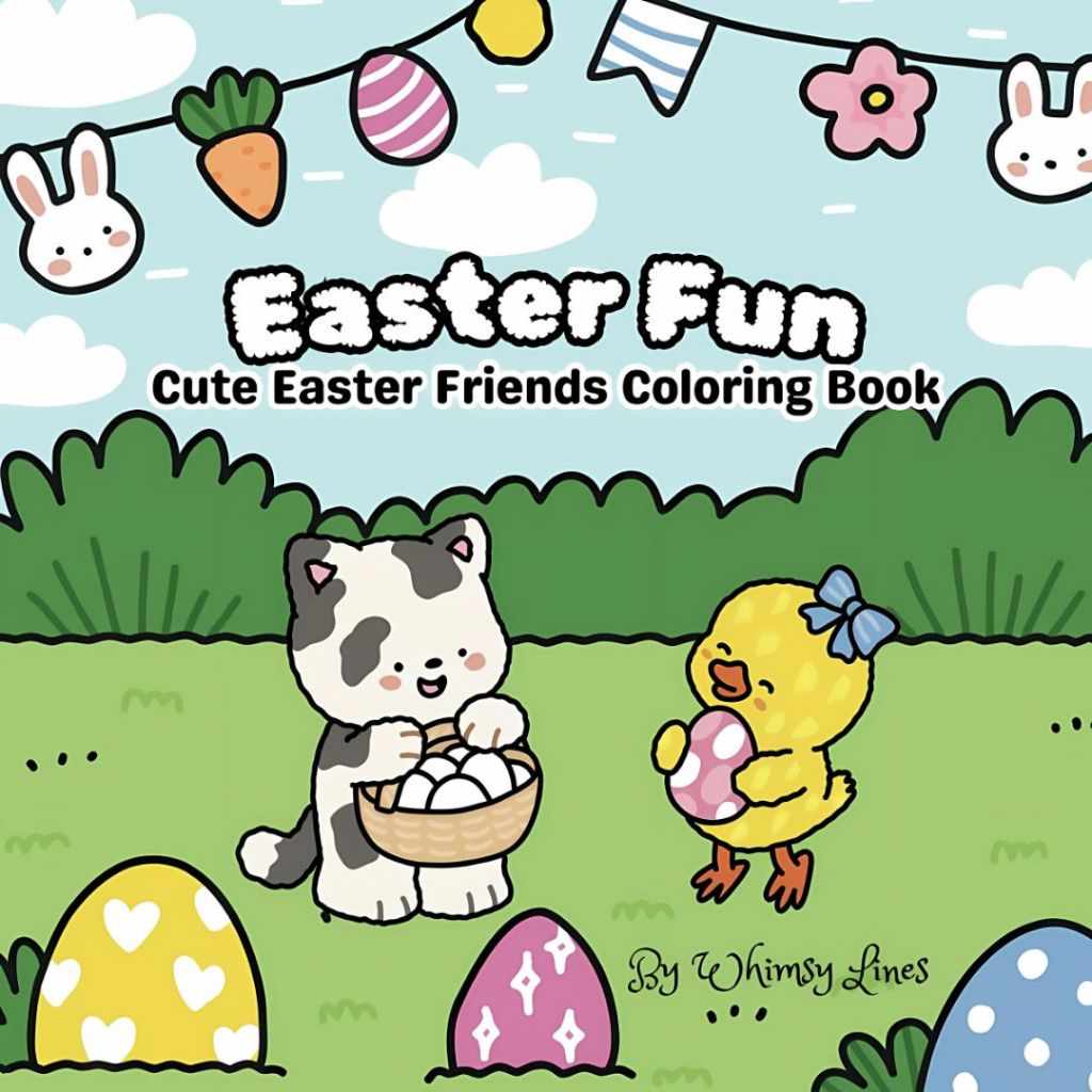 E070 Easter Fun Coloring Book Printable PDF Digital Coloring Pages ...
