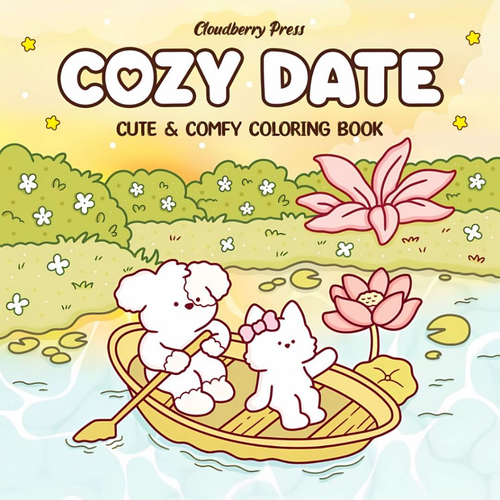 E081 Cozy Date Coloring Book Printable PDF Digital Coloring Pages ...