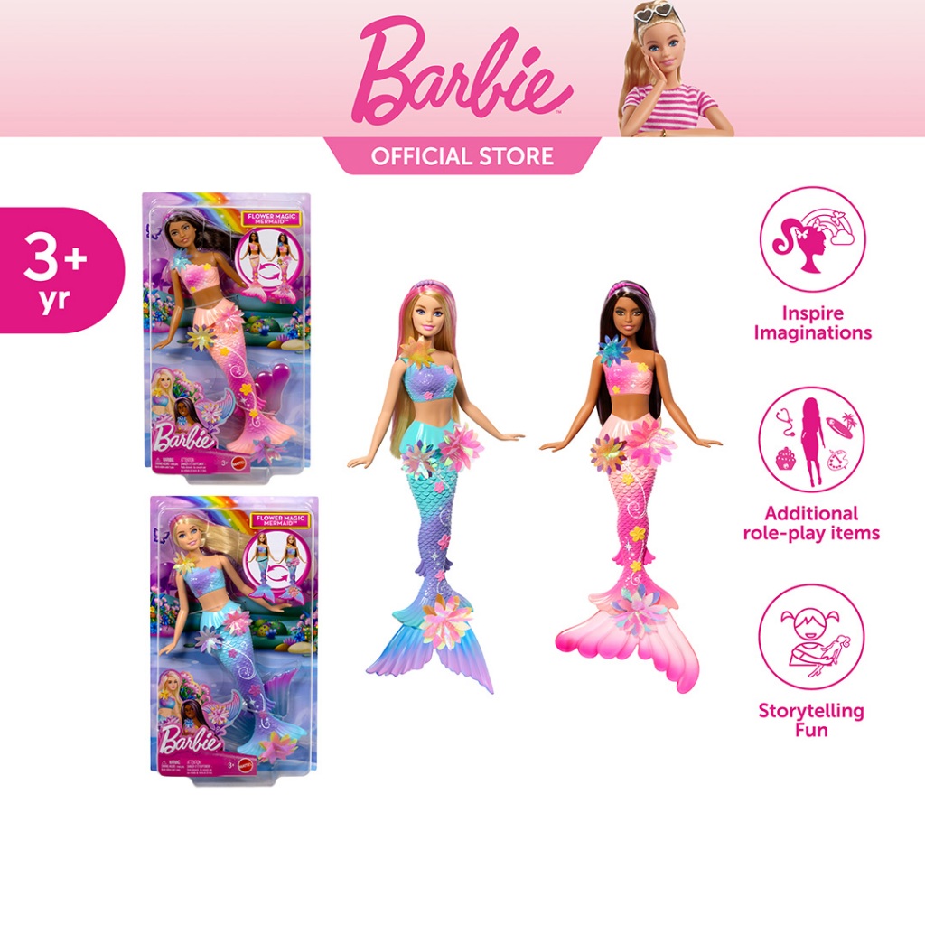 Barbie Fairytale Blooming Magic Mermaids Assorted (JDM71) | Shopee Malaysia