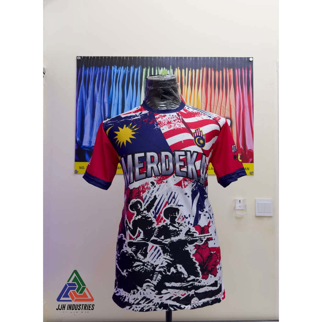BAJU T-SHIRT MERDEKA KE 68th !!! BAJU ROUNDNECK DESIGN TUGU NEGARA 2025 ...