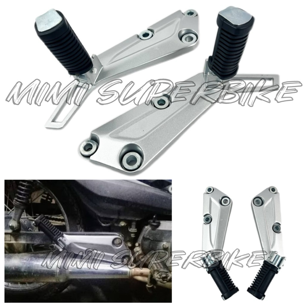 SYM EBONUS E BONUS110 REAR FOOTREST WITH BRACKET SET KIRI KANAN PEMIJAK ...