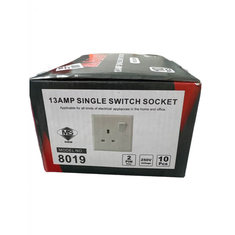 10 pcs plug socket 13a switch socket plug 3 pin socket | Shopee Malaysia