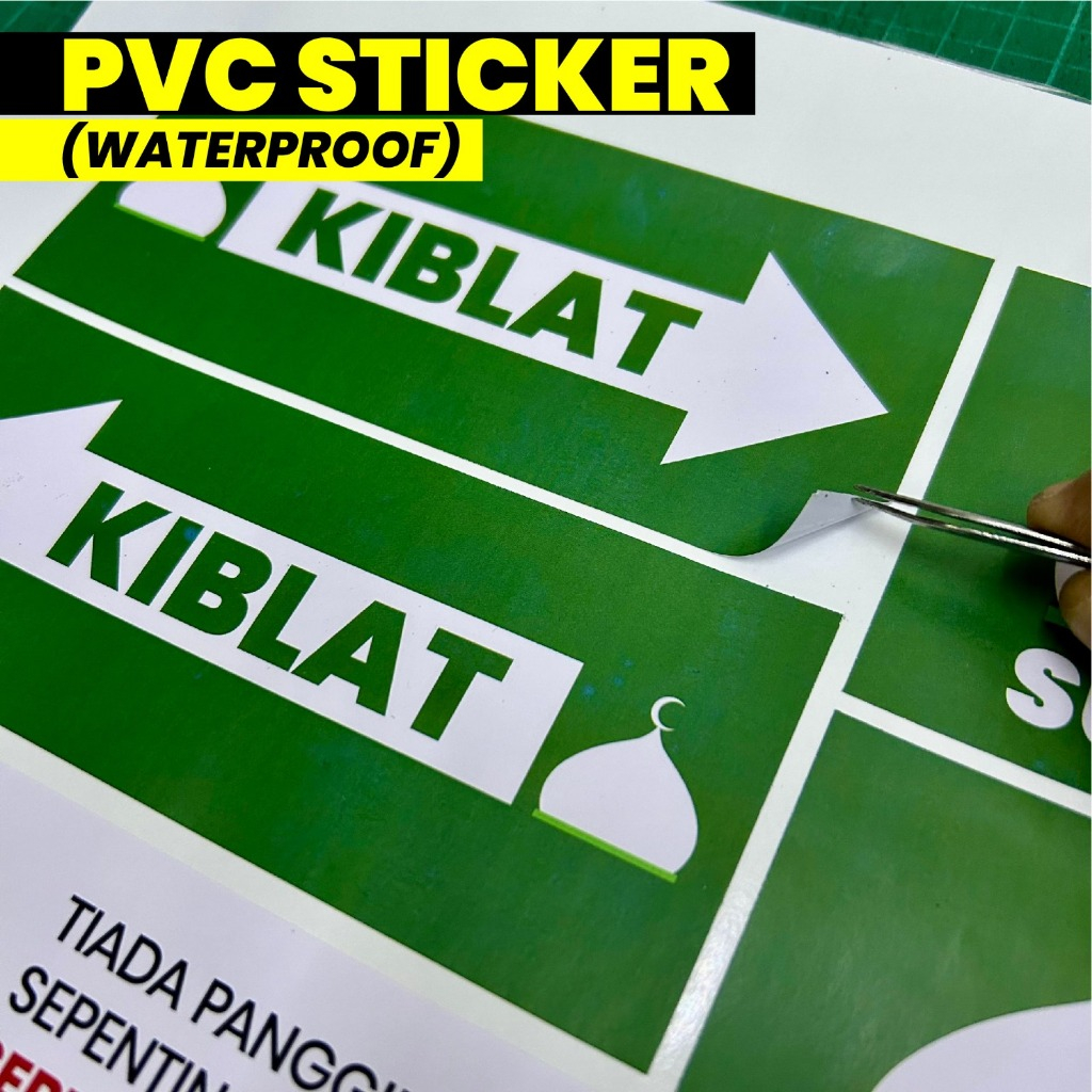 Pvc Kiblat Sticker / Penanda Arah Qiblat / Pelekat Kiblat Murah ...