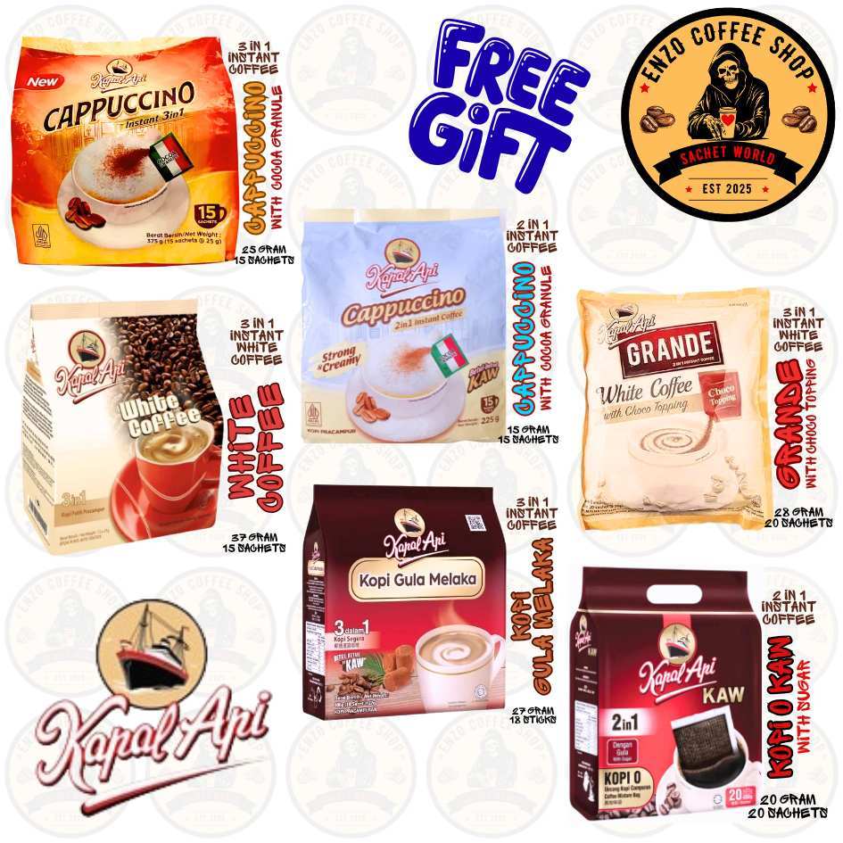 KOPI KAPAL API 💞 INSTANT COFFEE - 3IN1 WHITE COFFEE, WHITE COFFEE WITH ...