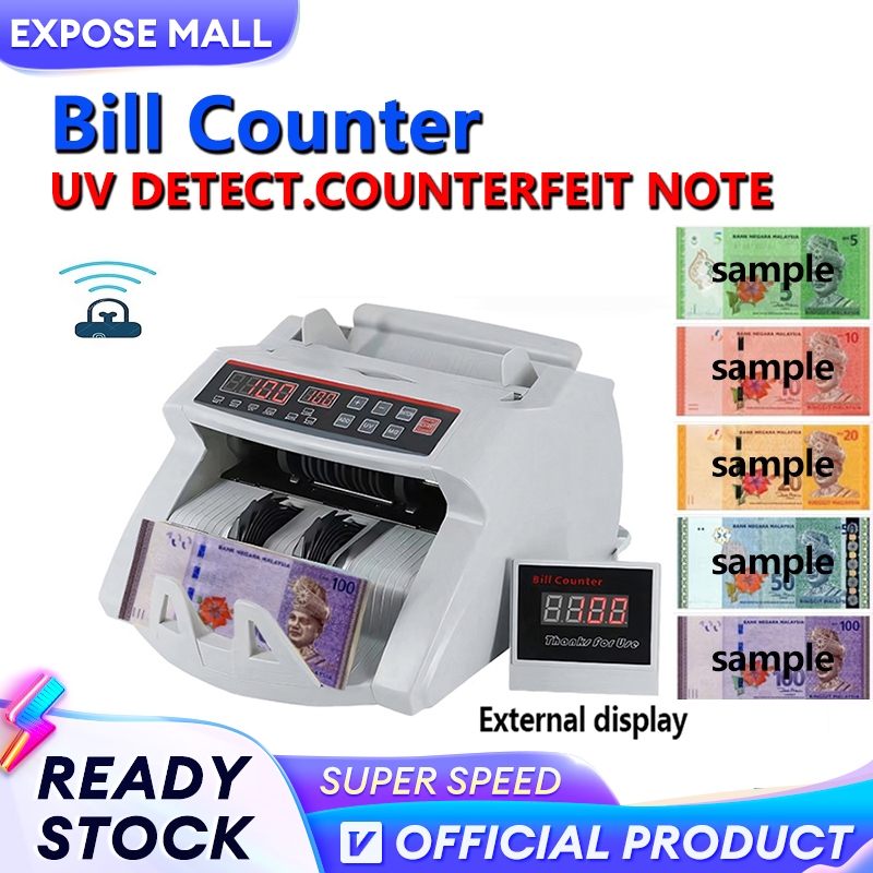 Counterfeit Money Counter Machine with UV Function Automatic Multi ...