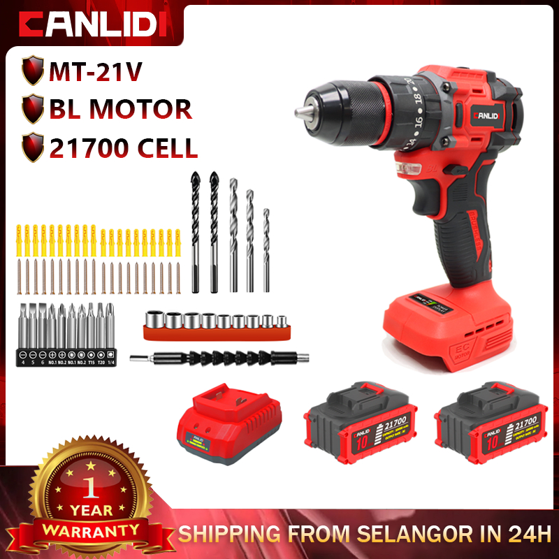 CANLIDI CID-80 Cordless impact drill hammer Hand Drill screwdriver ...