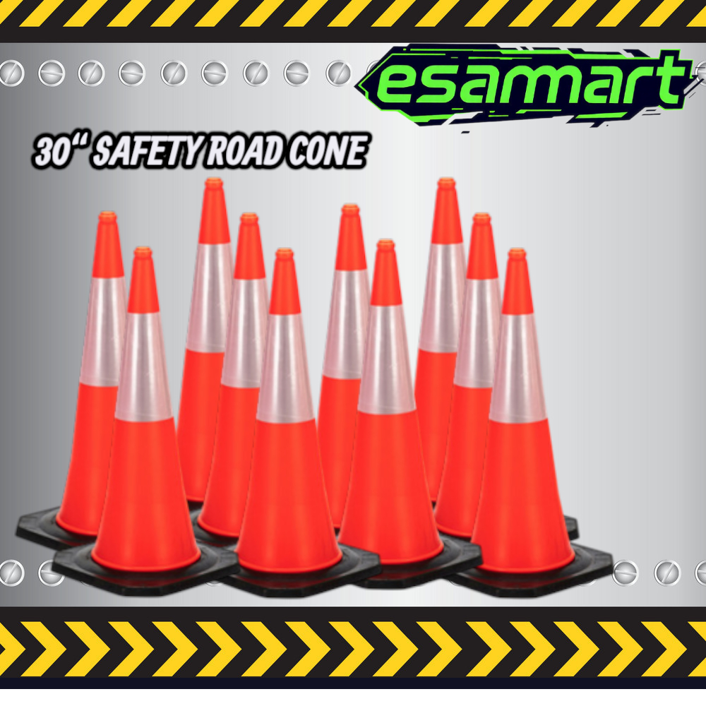 (10pcs) 75cm Safety Cone Road Cone Traffic Cone PVC Reflective Sticker ...