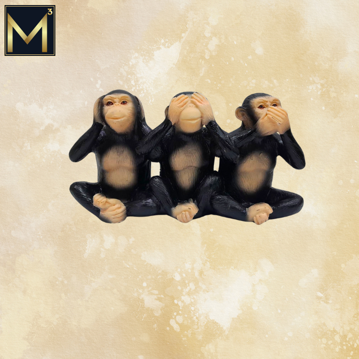 Three Wise Monkeys Hear, See, Speak No Evil Statue | Shopee Malaysia