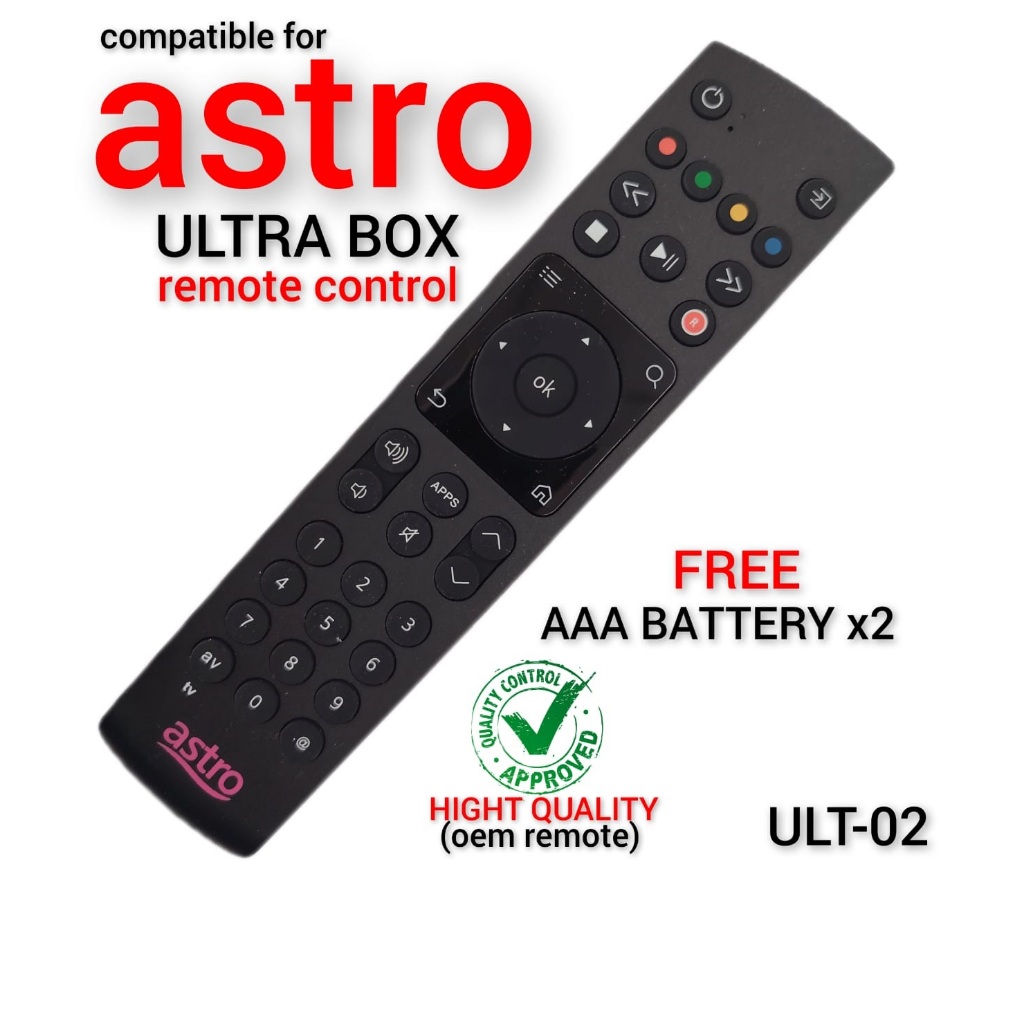 ULT02 ASTRO Ultra Box TV Remote Control (Free Battery) | Shopee Malaysia