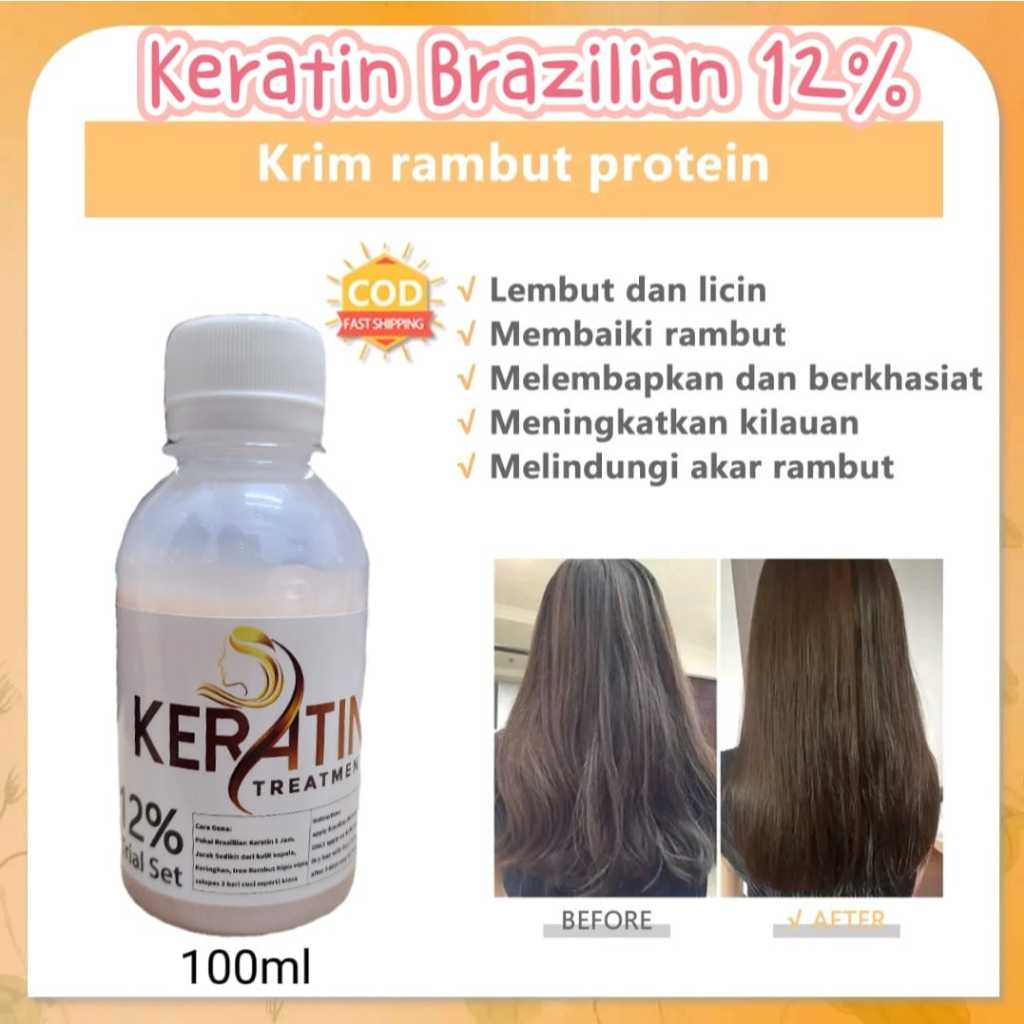 Original Brazilian Keratin Treatment 100ml Topeng Rambut Mengurangkan ...