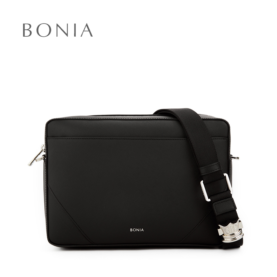 Bonia Black Stefano Messenger Bag | Shopee Malaysia