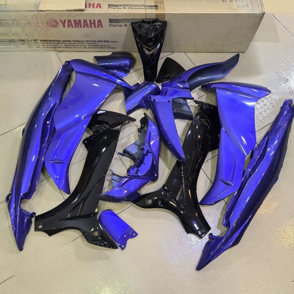 100% ORIGINAL- YAMAHA LAGENDA 110ZR SRL 110ZR BODY COVER SET BLUE ...