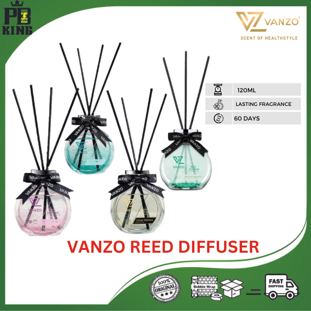 Vanzo Reed Diffuser 120ML Extended Long-Lasting Fragrance (Up to 60 ...