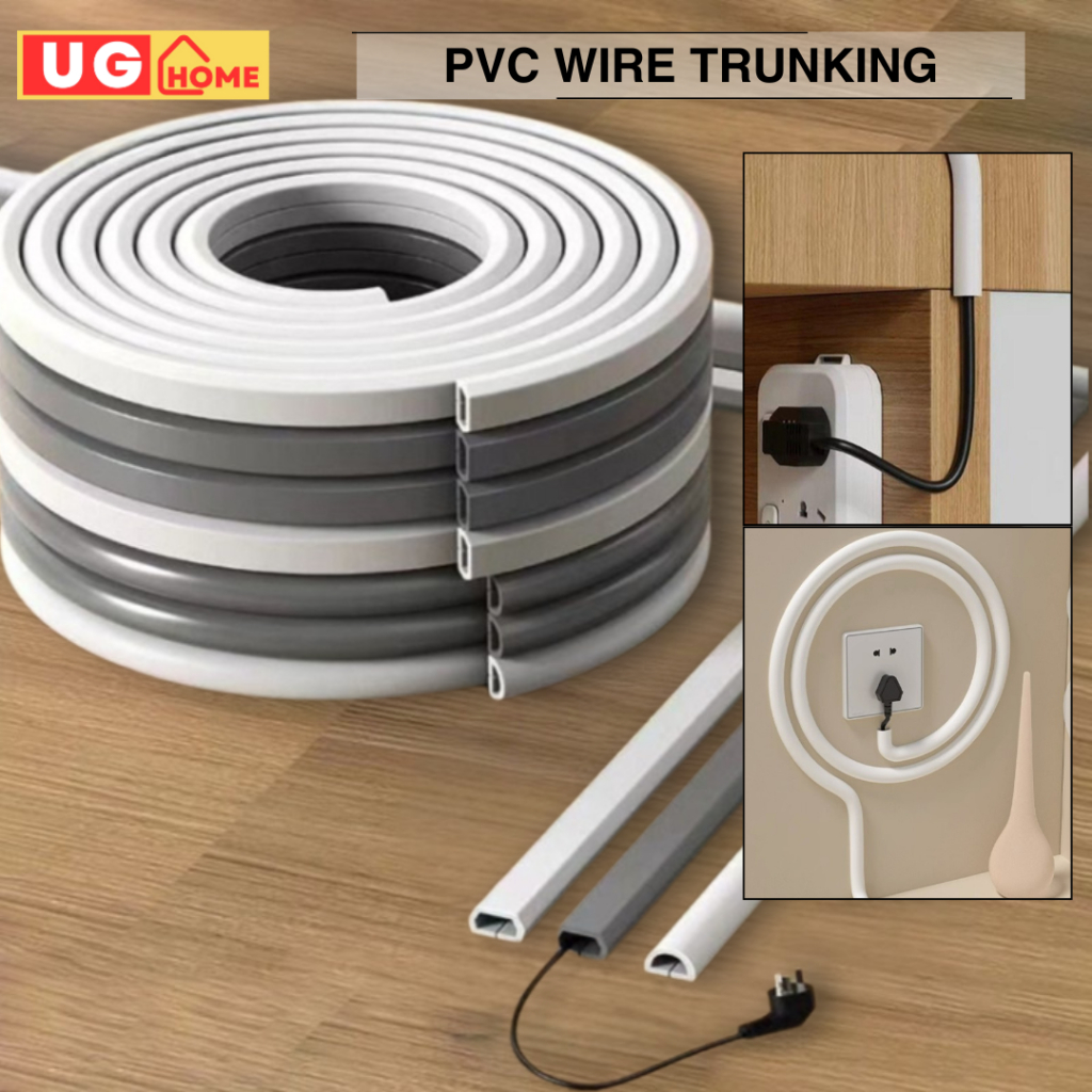 UG PVC Wire Trunking Household Wire Cable Cover Anti-Stepping Flexible ...