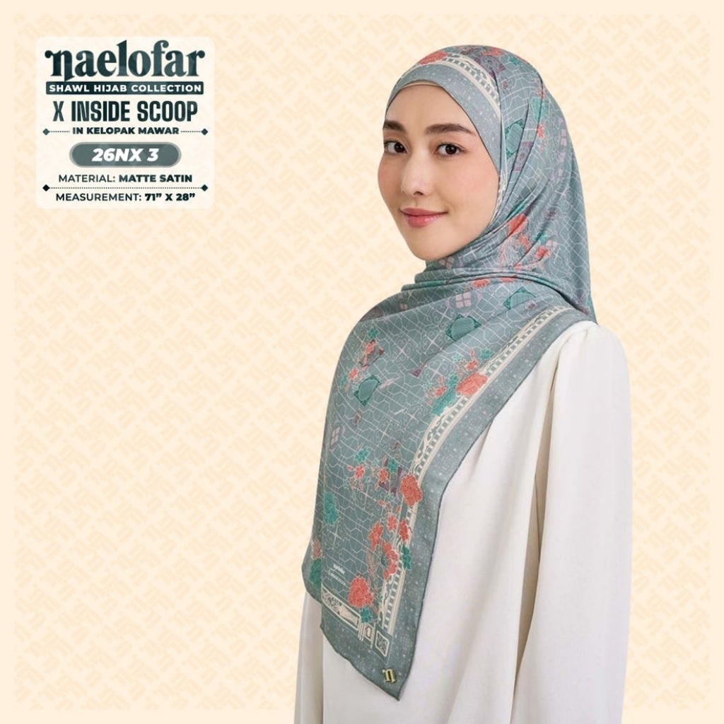 NAELOFAR X INSIDE SCOOP SHAWL & SQUARE | Shopee Malaysia