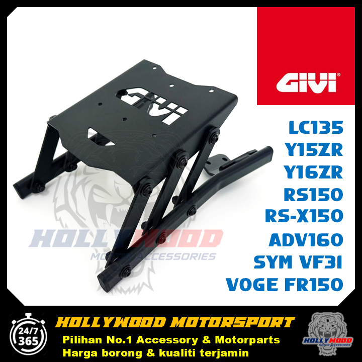 GIVI MONORACK FOLD RACK LIPAT LC135 NEW LCV8 Y15ZR Y16ZR RS150 RSX150 ...