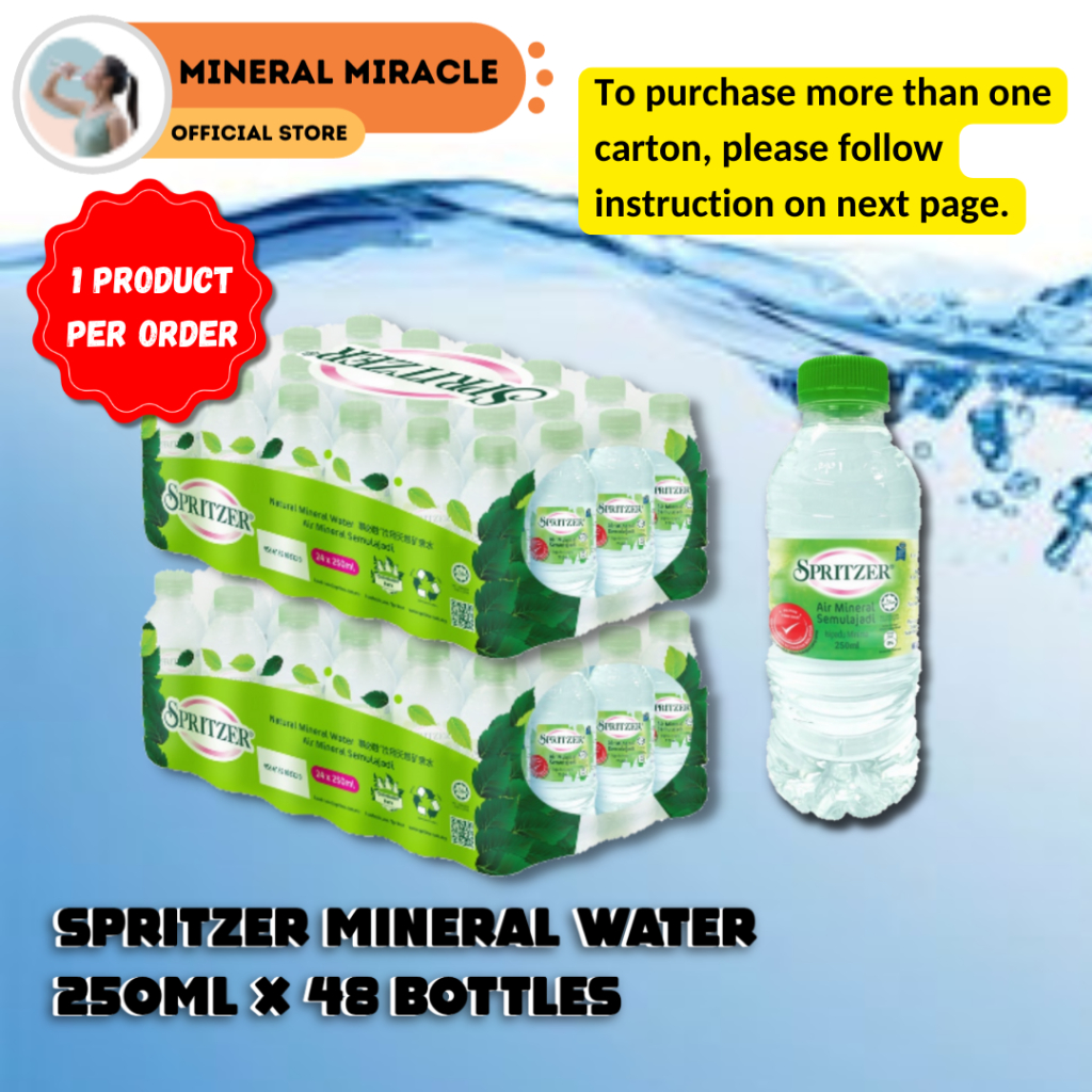 SPRITZER Mineral Water Shrink Wrap (2 PACKS 250ml x 24 Bottles x 1 Shrink) | Shopee Malaysia