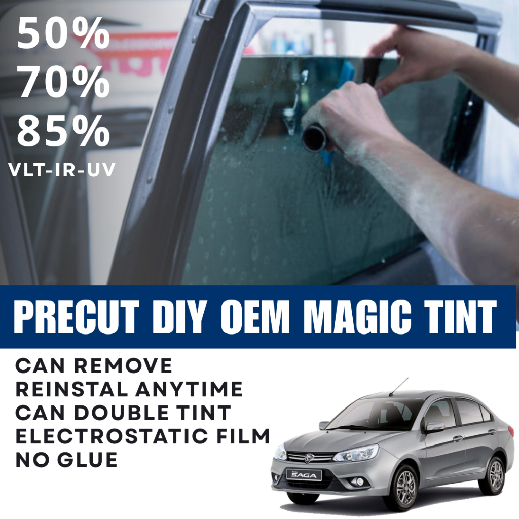 Magic Tint/Magic Tinted Solar Window (Black) Proton SAGA VVT (7 Window ...